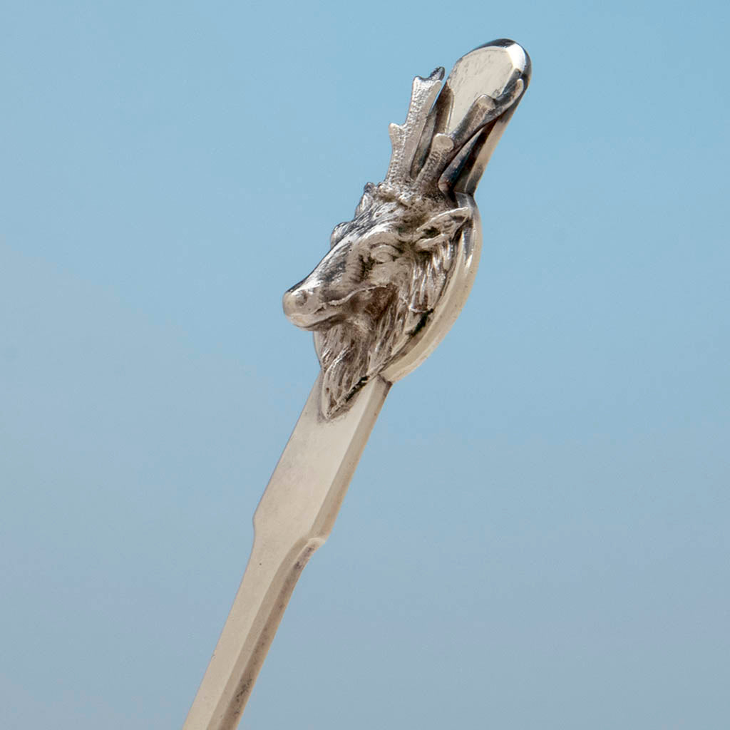 Gorham 'Saxon Stag' Coin Silver Ice Cream Slice, Providence, RI, c. 18 ...